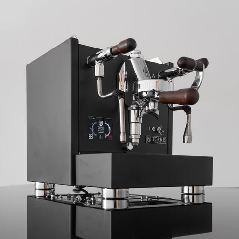 Torre Peppina EVO 1 Group Coffee Machine Matte Black With Wood – My Store